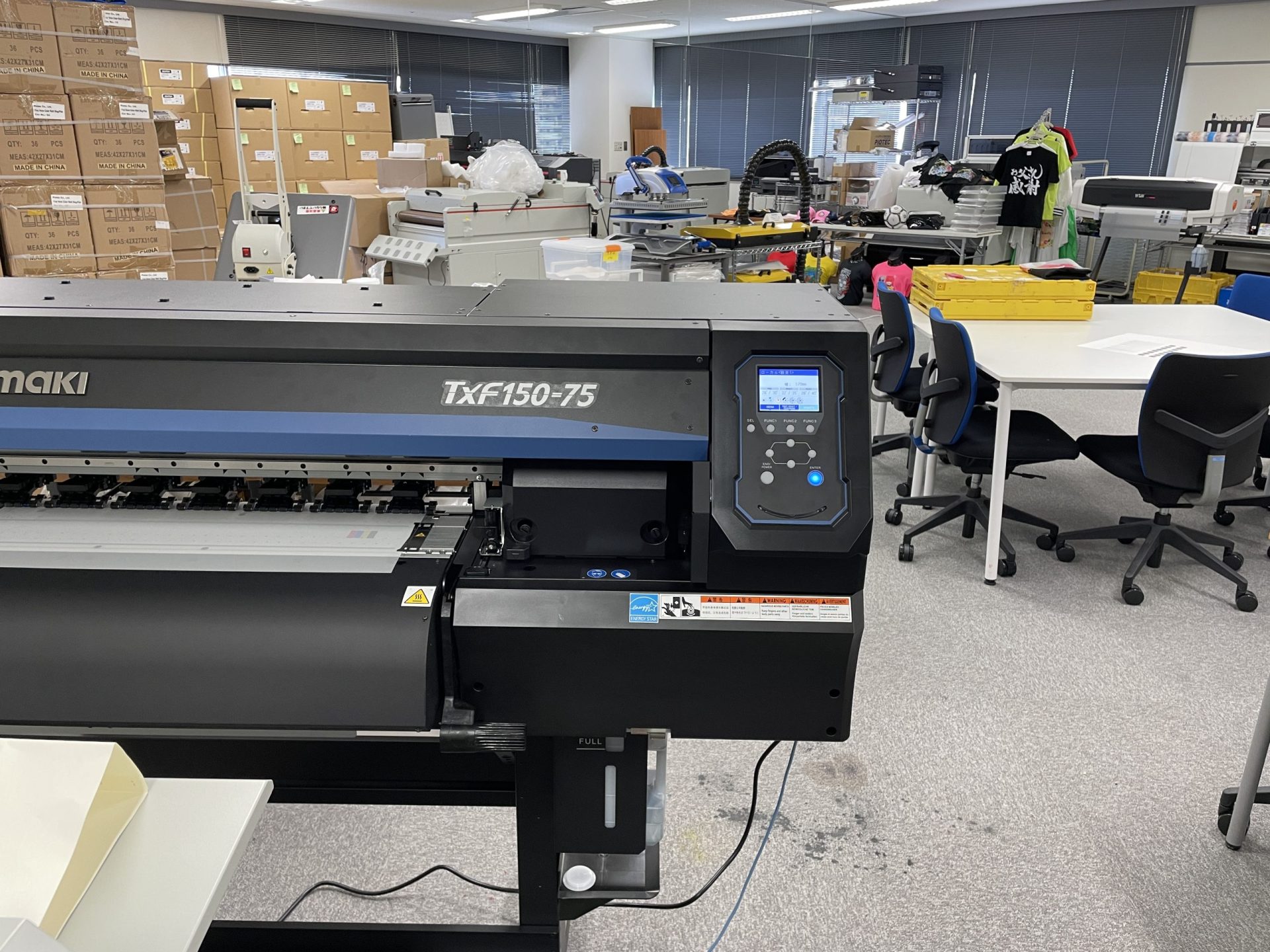 Mimaki製DTFプリンター「TxF150-75」デモ機導入、プリンターの写真を公開。 | DTFブログ | DTFプリントのパイオテック株式会社