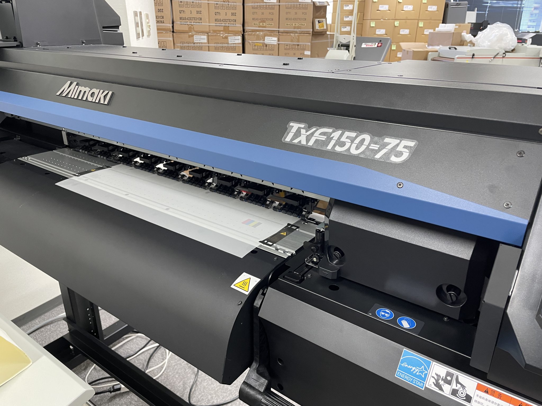 Mimaki製DTFプリンター「TxF150-75」デモ機導入、プリンターの写真を公開。 | DTFブログ | DTFプリントのパイオテック株式会社